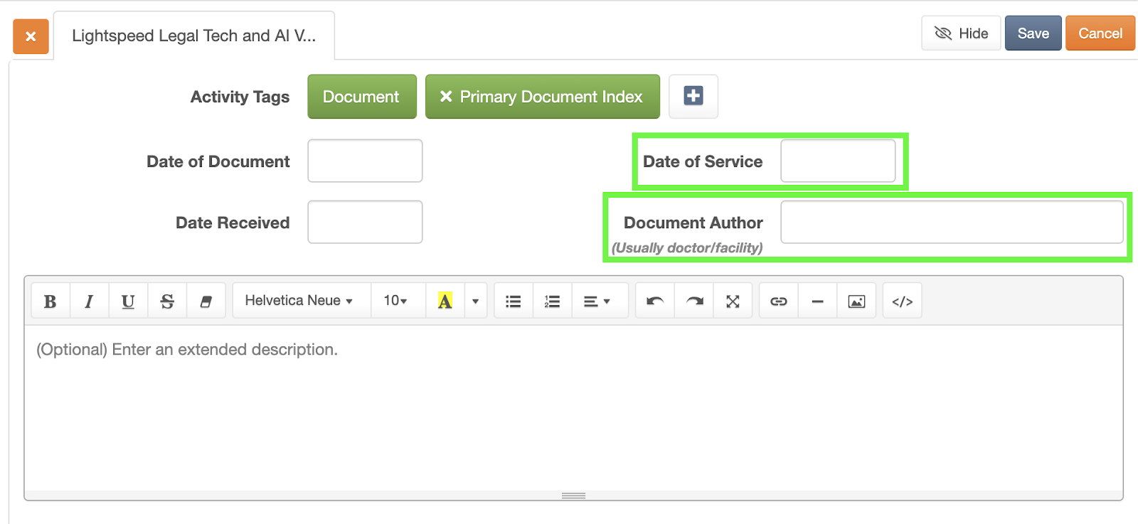 Setting up the Medical Index Feature – MerusCase