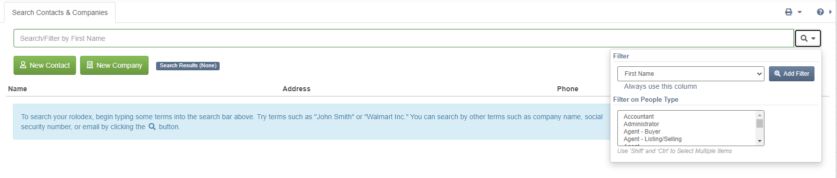 Filtering Contacts and Companies – MerusCase